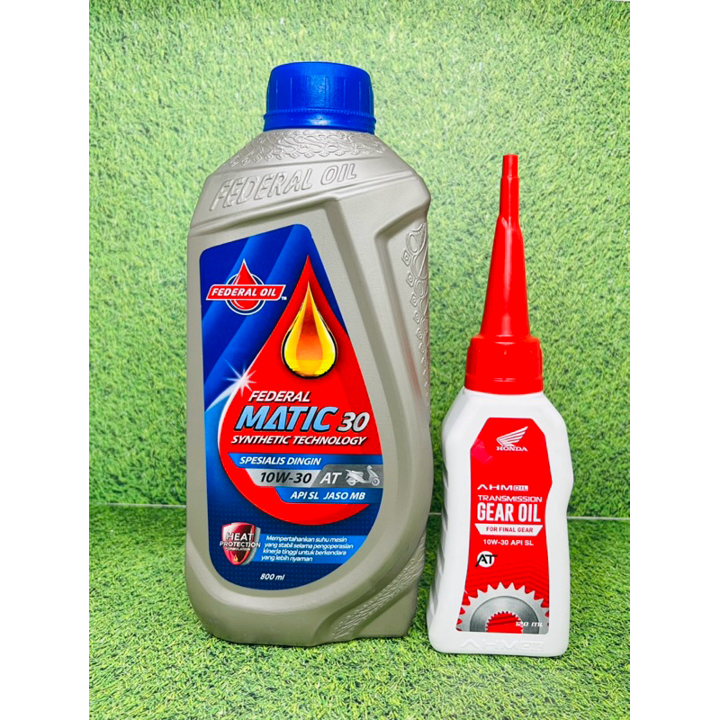 Jual PAKET HEMAT OLI MESIN FEDERAL MATIC SILVER 0,8 ml DAN OLI AHM GEAR ...