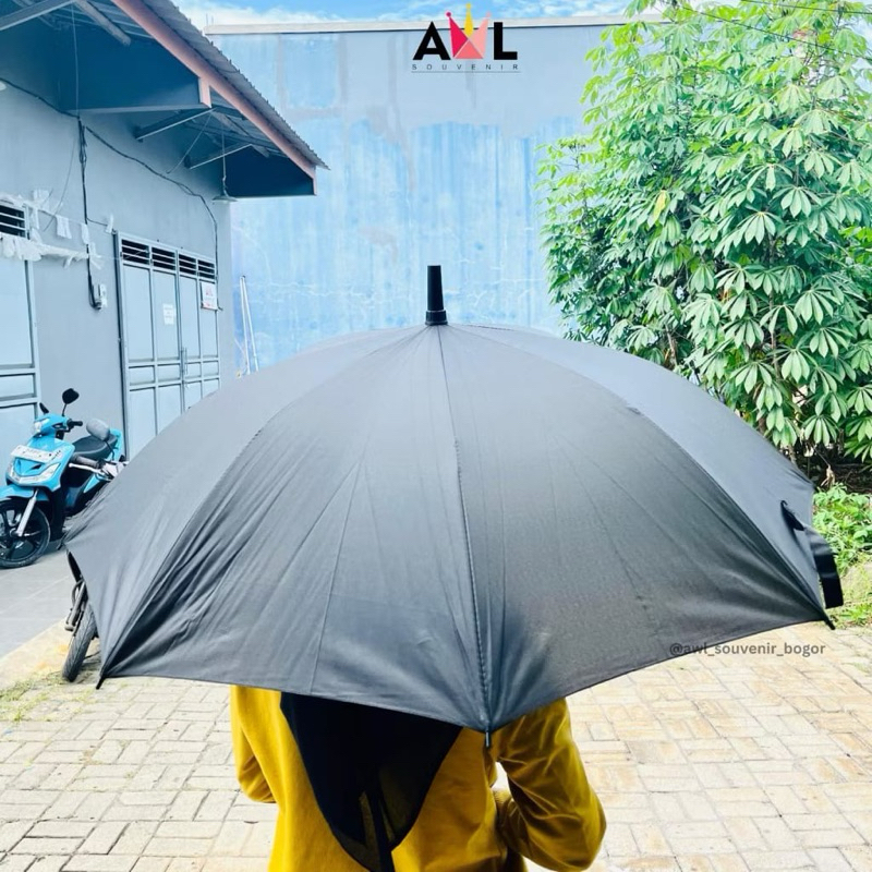 Jual PAYUNG GOLF BESAR OTOMATIS DIAMETER 100cm WARNA HITAM | Shopee ...