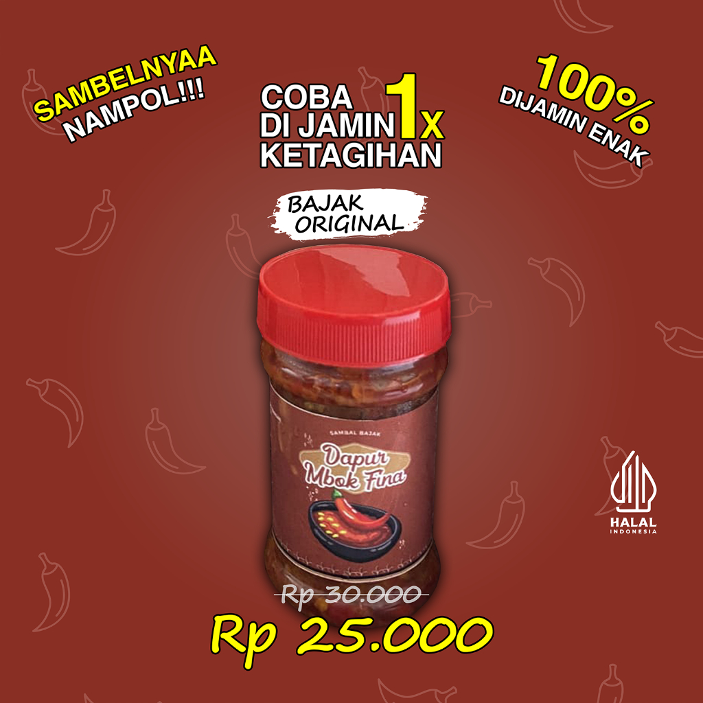Jual SAMBAL BAJAK ORIGINAL / SAMBAL CUMI / SAMBAL UDANG / SAMBAK ...