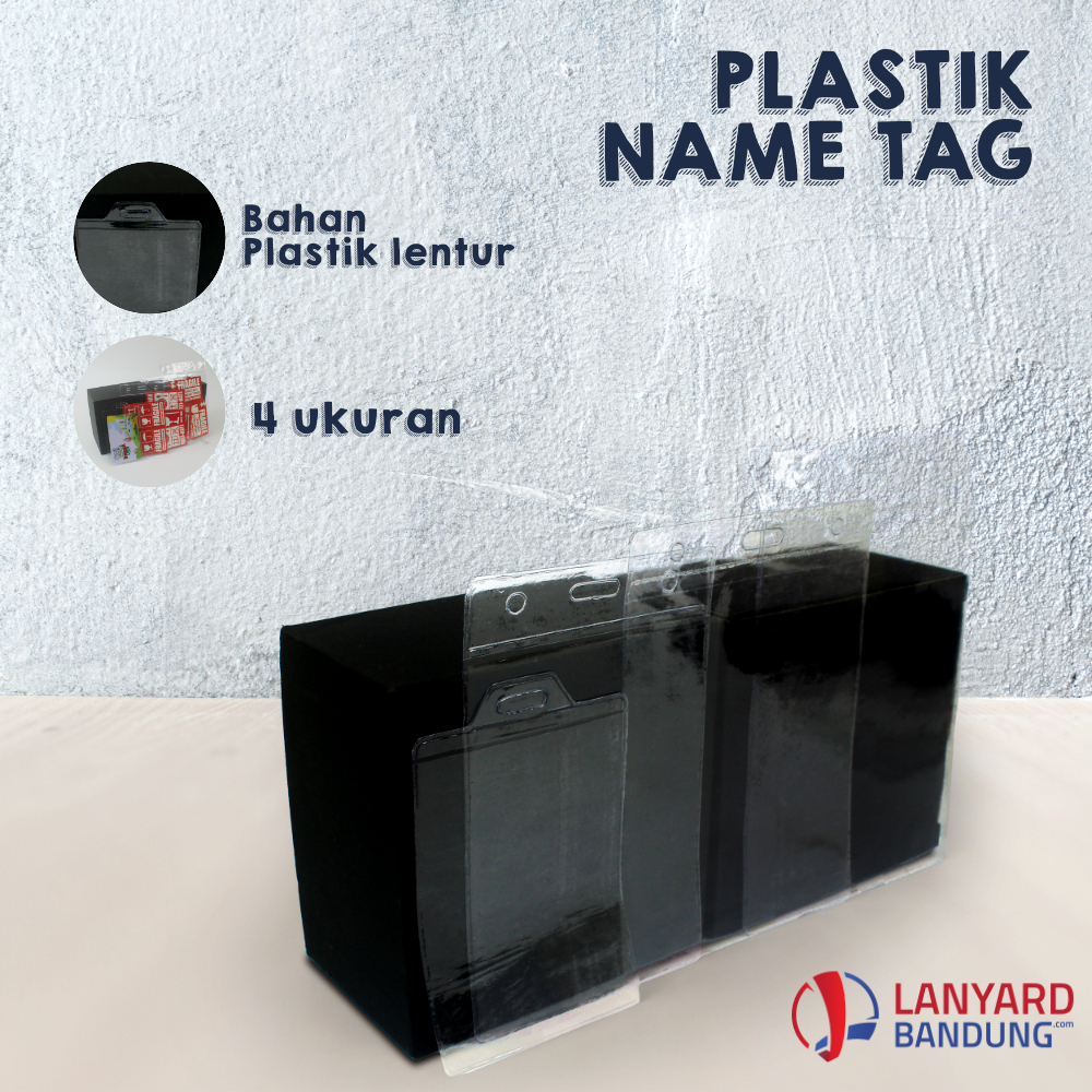 Jual Tempat Id Card Name Tag Acara Panitia Bahan Plastik Lentur ...