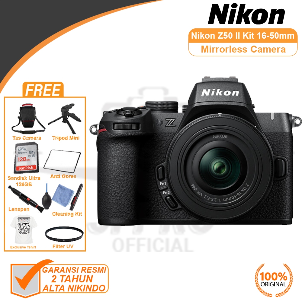 Jual Nikon Z50 II Kit 16-50mm f3.5-6.3 Mirrorless Camera Nikon Z50 Mark ...