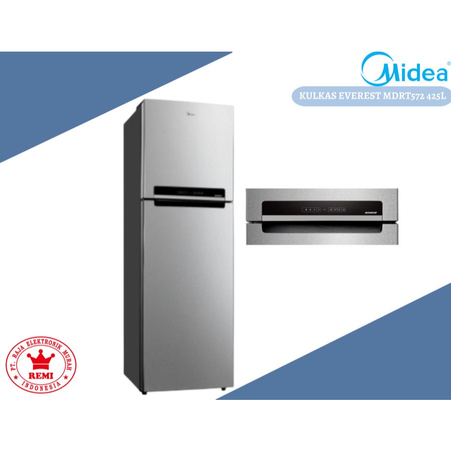 Jual MIDEA Kulkas 2 Pintu Inverter Everest MDRT572EVF50ID 428 Liter Ref 2 Door Lemari Pendingin ...