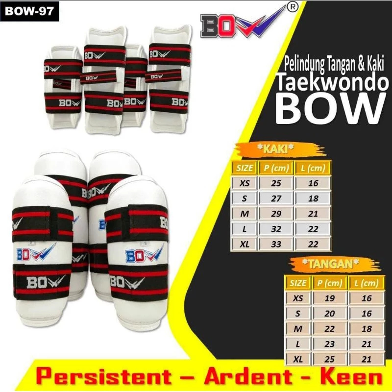 Jual Pelindung Tangan Kaki Arm Shin Protector Hand Dekker BOW Taekwondo ...