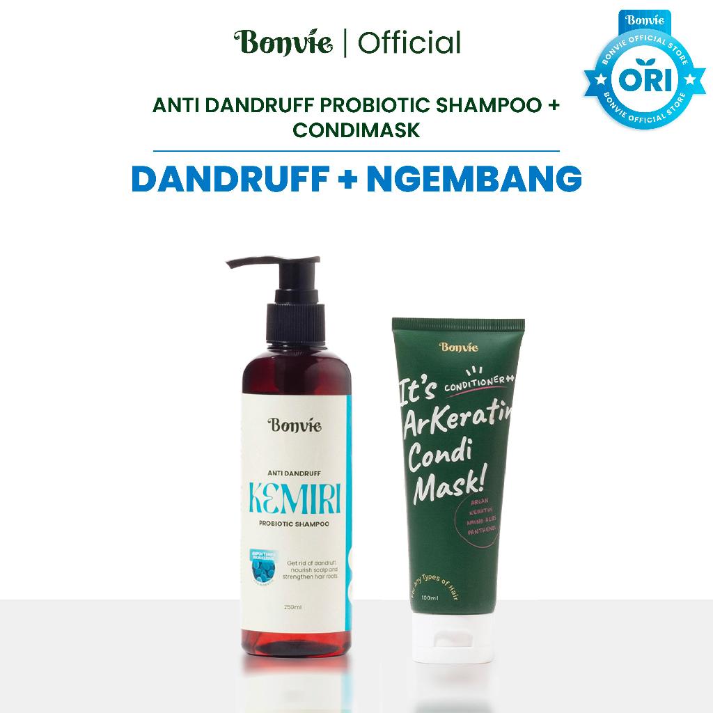 Jual Bonvie Dandruff + Frizzy Hair Package (Shampoo Probiotic 250ml ...