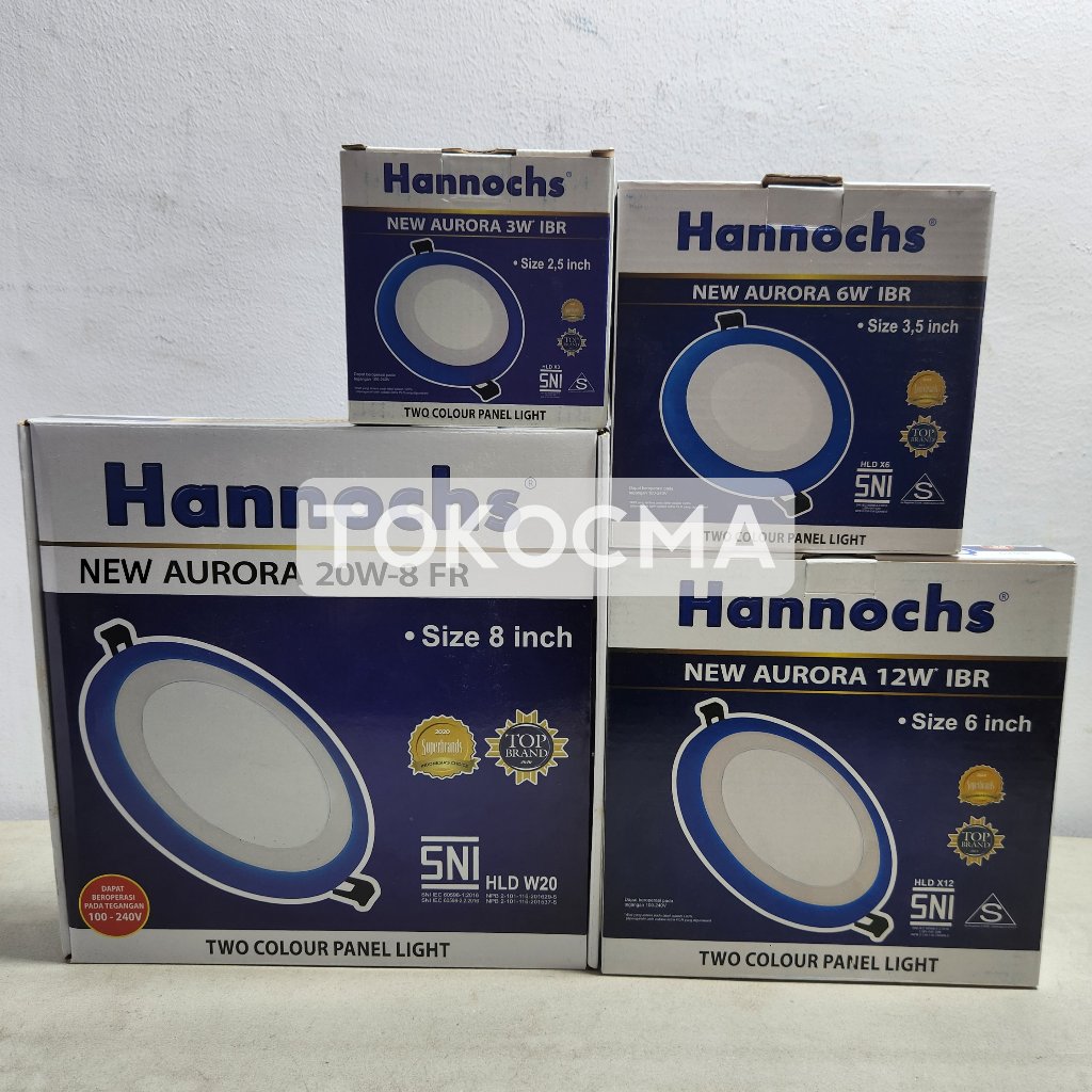 Jual Lampu LED Downlight Hannochs New Aurora IBR Round Bulat 3w,6w,12w ...