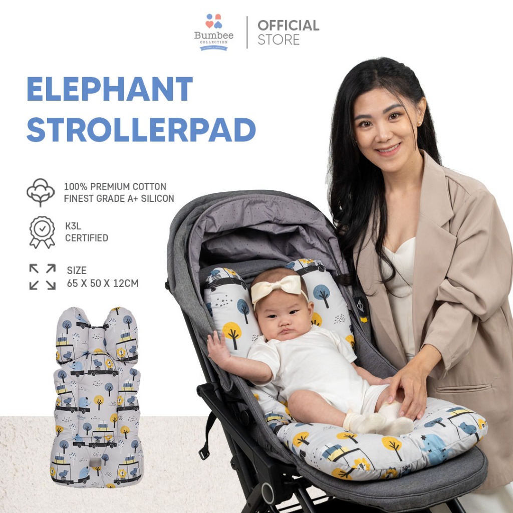 Jual Bumbee Collection - Elephant Stroller Pad Alas Stroller Bayi 3 in ...