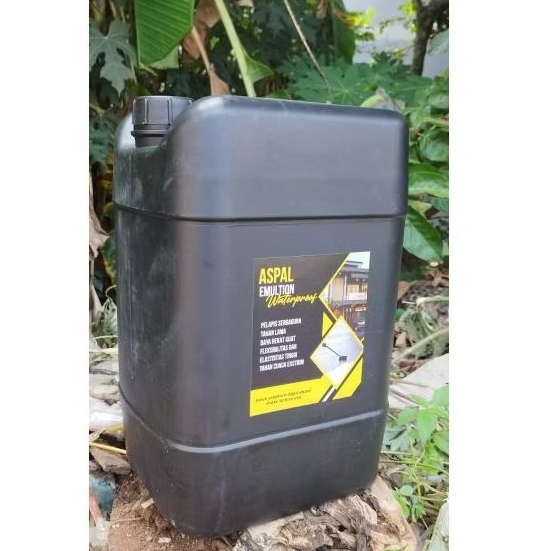 Jual ASPAL CAIR EMULSI BITUMEN 20KG WATERPROOFING BONUS KUAS DAN SARUNG ...