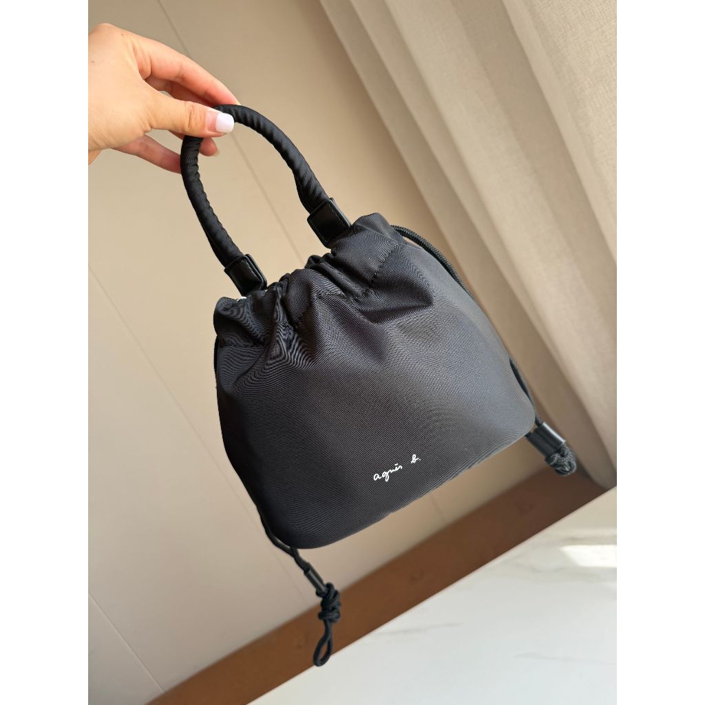 Jual Tas bucket nilon agnès b. baru, tas tangan kasual, tas selempang ...