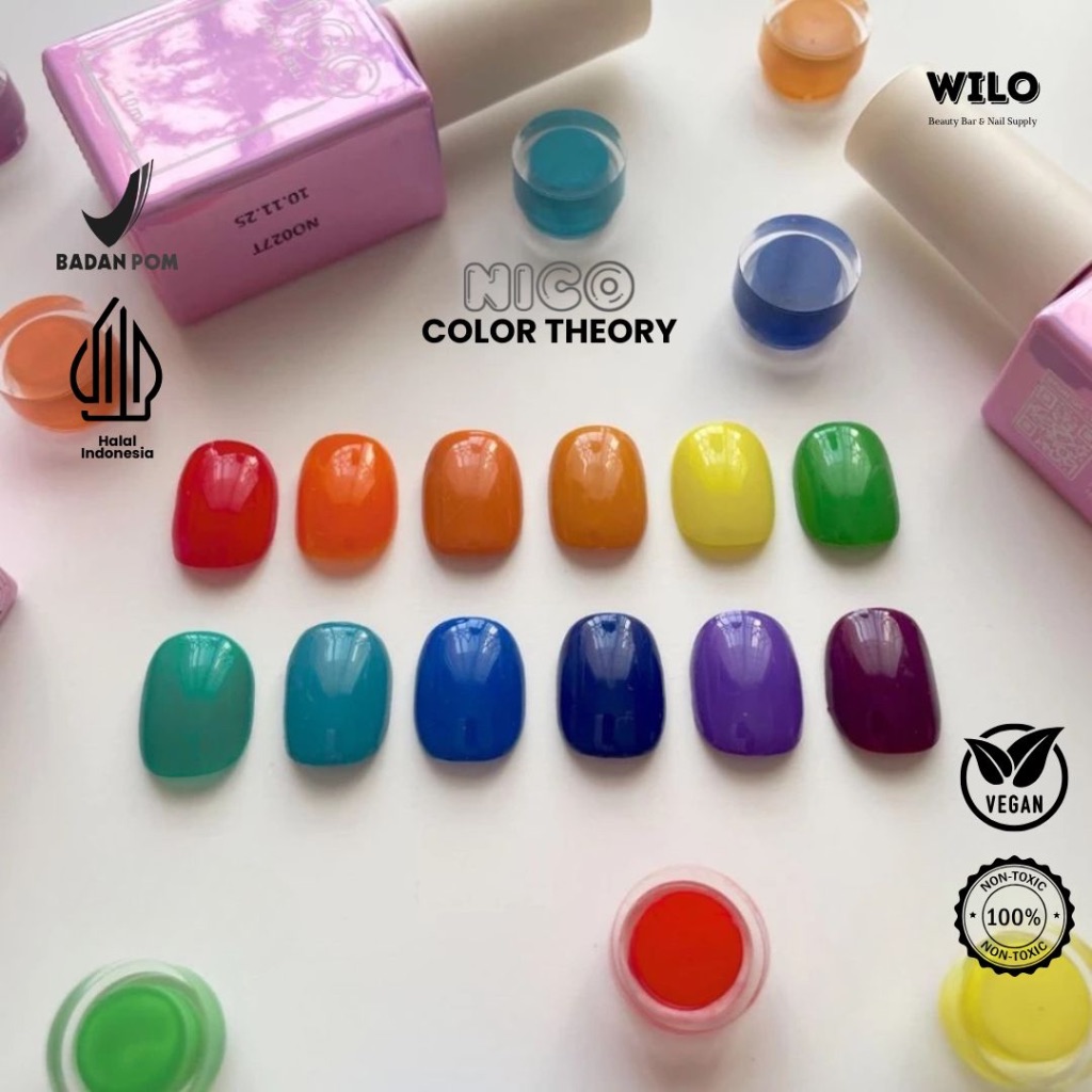 Jual NICO COLOR THEORY BPOM HALAL | FULL SET | NICO GEL | Gel Color ...
