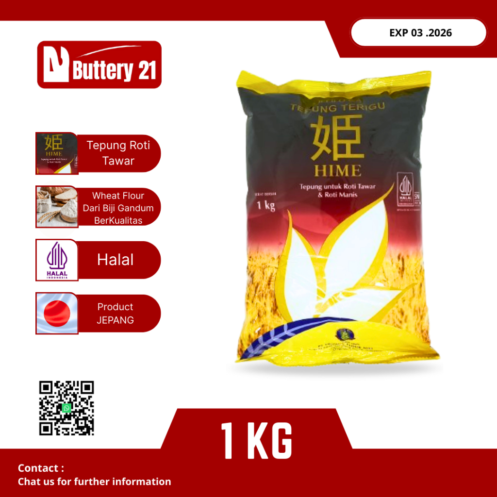 Jual TEPUNG HIME 1 KG TEPUNG SRIBOGA/TEPUNG ROTI TAWAR/TEPUNG ROTI MANIS | Shopee Indonesia