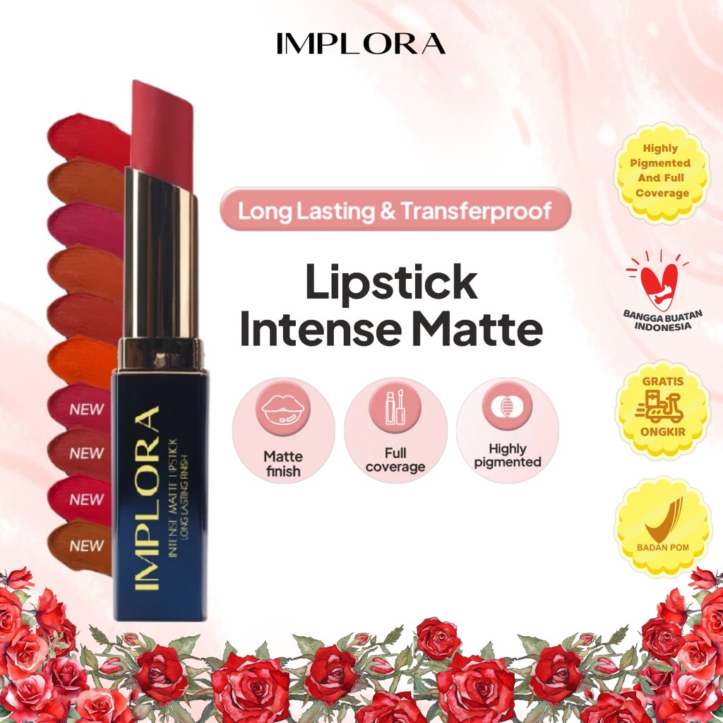 Jual IMPLORA Intense Matte Lipstick 3.5gr - Long Lasting Finish ...