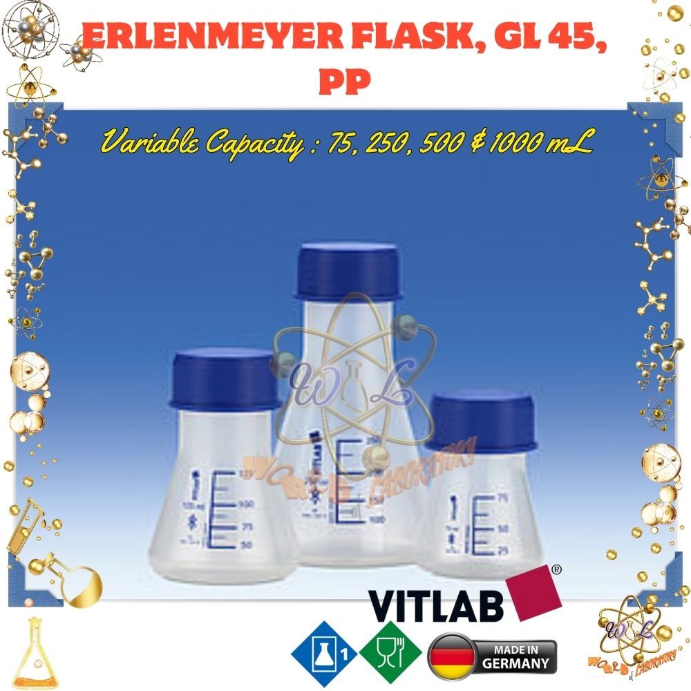 Jual Erlenmeyer Flask, GL 45, PP (Erlenmeyer Plastik), Variable Size ...