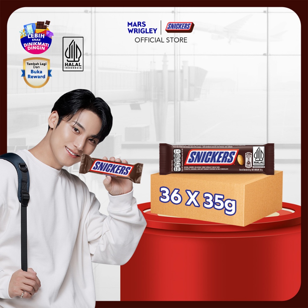 Jual SNICKERS Peanut Original 35gr X36 | Shopee Indonesia