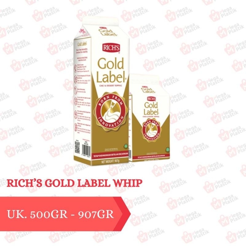 Jual RICHS GOLD LABEL WHIPPING CREAM 907gr, 500gr | Shopee Indonesia