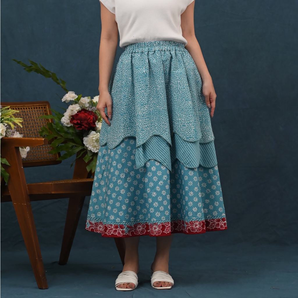 Jual NONA RARA - Tila Skirt Encim P0451, Rok kasual batik wanita modern ...