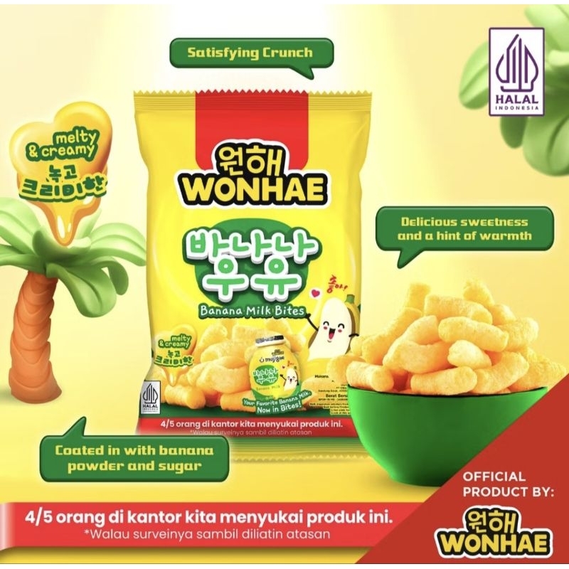 Jual WONHAE Banana milk bites 60gr | Shopee Indonesia