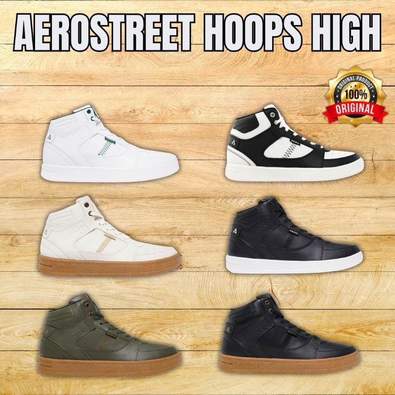 Jual Sepatu Aerostreet Hoops High Original 39-44 // Sepatu Casual ...
