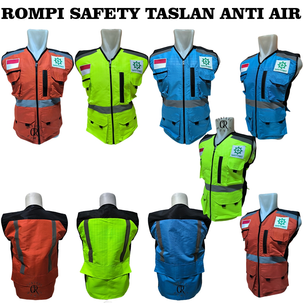 Jual Rompi Safety Proyek K3 Pekerja Umum Bahan Taslan Premium Anti Air ...