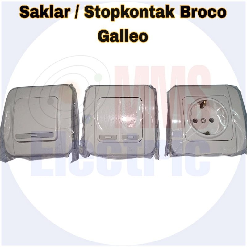 Jual Saklar Engkel/Seri/Stopkontak Broco Galleo isi 10pcs | Shopee ...