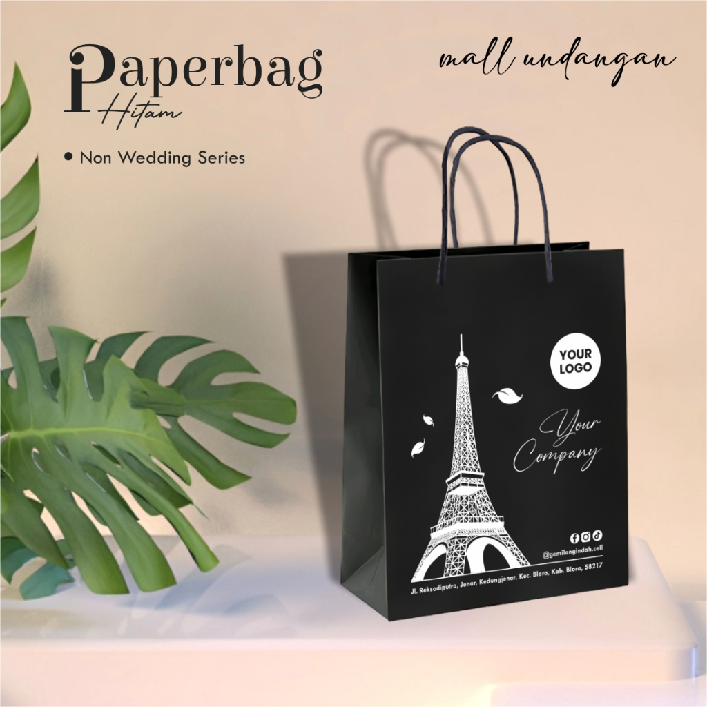 Jual PAPER BAG OLSHOP PLUS SABLON UKURAN 20 X 25 X 10 CM - PAPERBAG ...