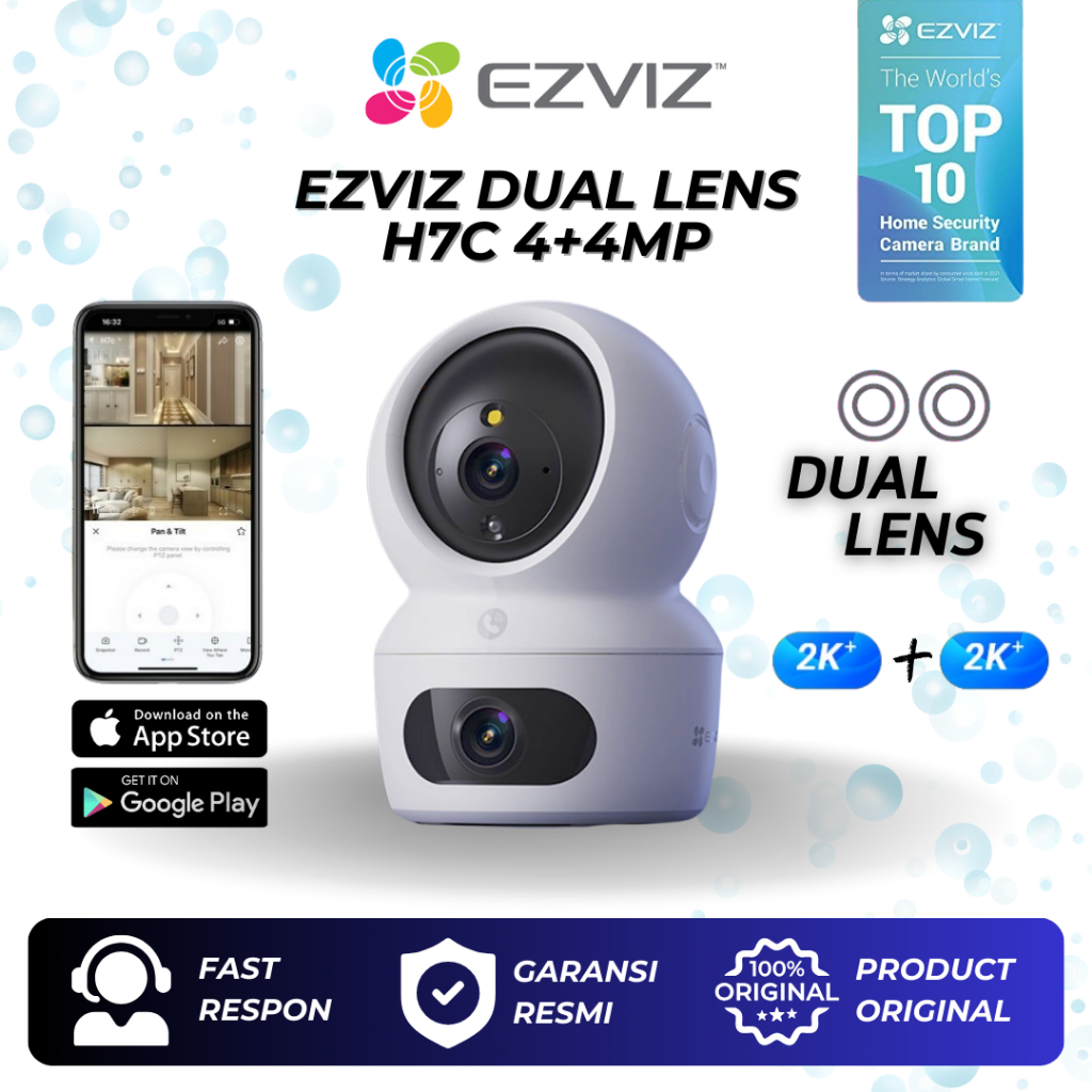 Jual EZVIZ H7C DUAL LENS 4+4MP INDOOR BABYCAM WIFI CAM IP CAM CCTV PTZ ...