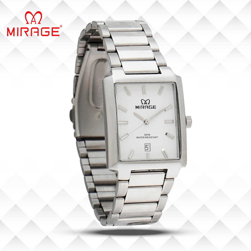 Jual Mirage Jam Tangan Pria Analog 8545 M Silver Original Stainless ...