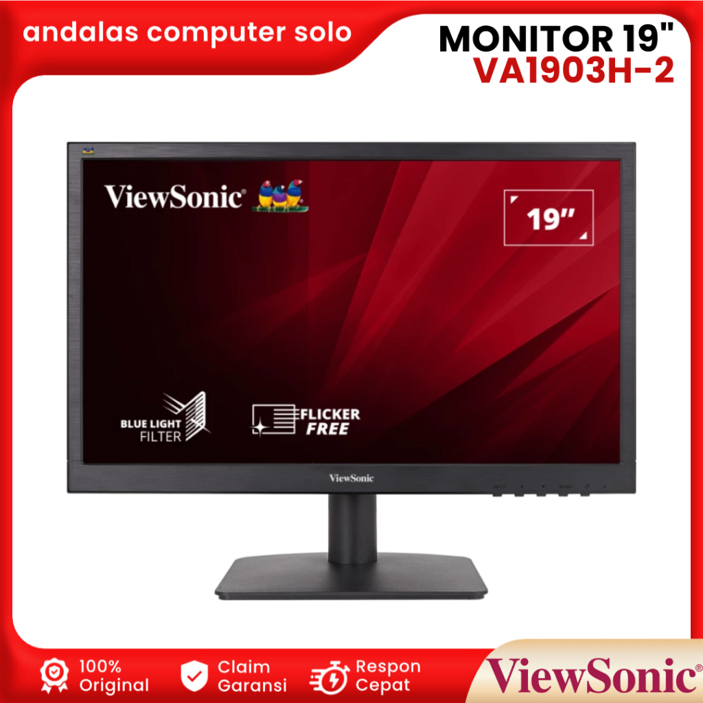 Jual MONITOR LCD 19" VIEWSONIC VA1903H-2 1366x768 Home and Office ...