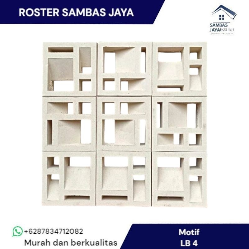 Jual ROSTER BETON ROSTER MINIMALIS MODERN LUBANG ANGIN motif LB 4 best ...