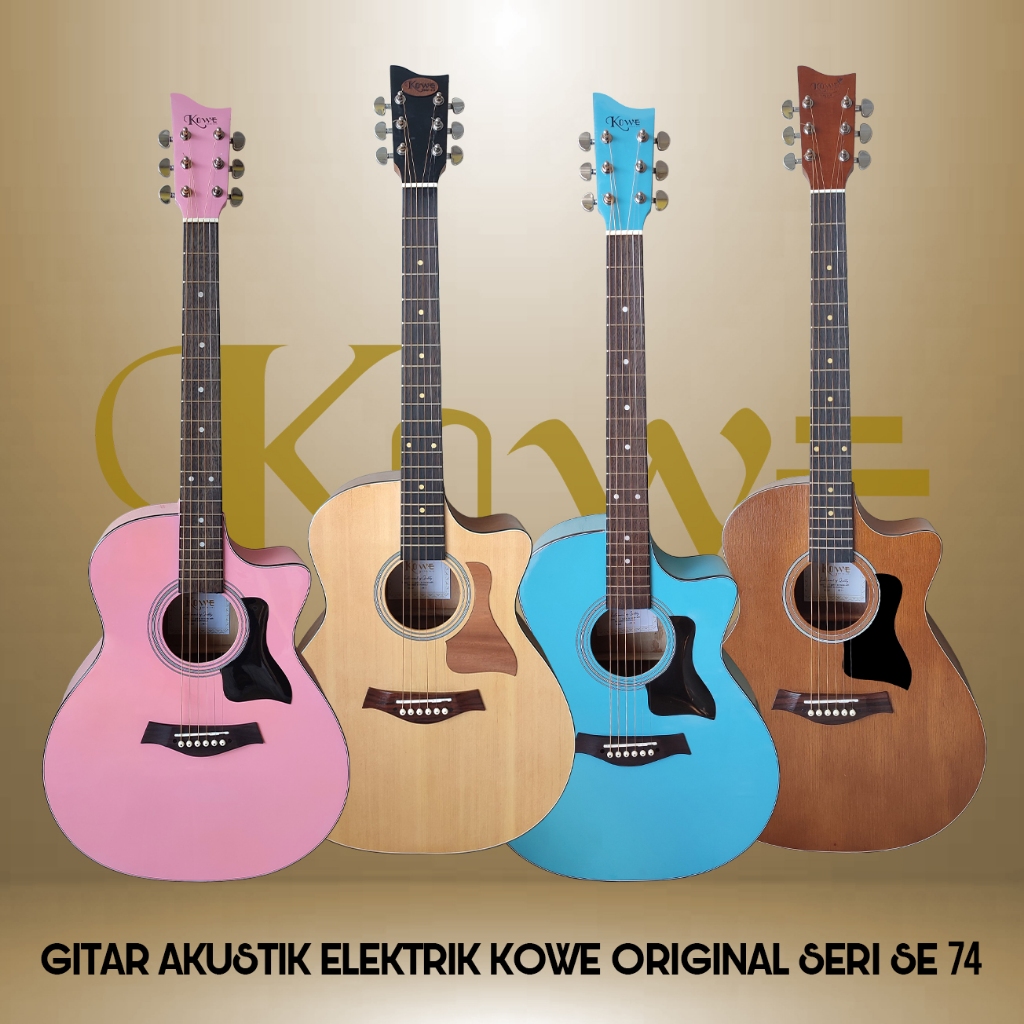 Jual Gitar Merk Kowe SE 74 Akustik Elektrik ORIGINAL 100% EQ 7545R ...