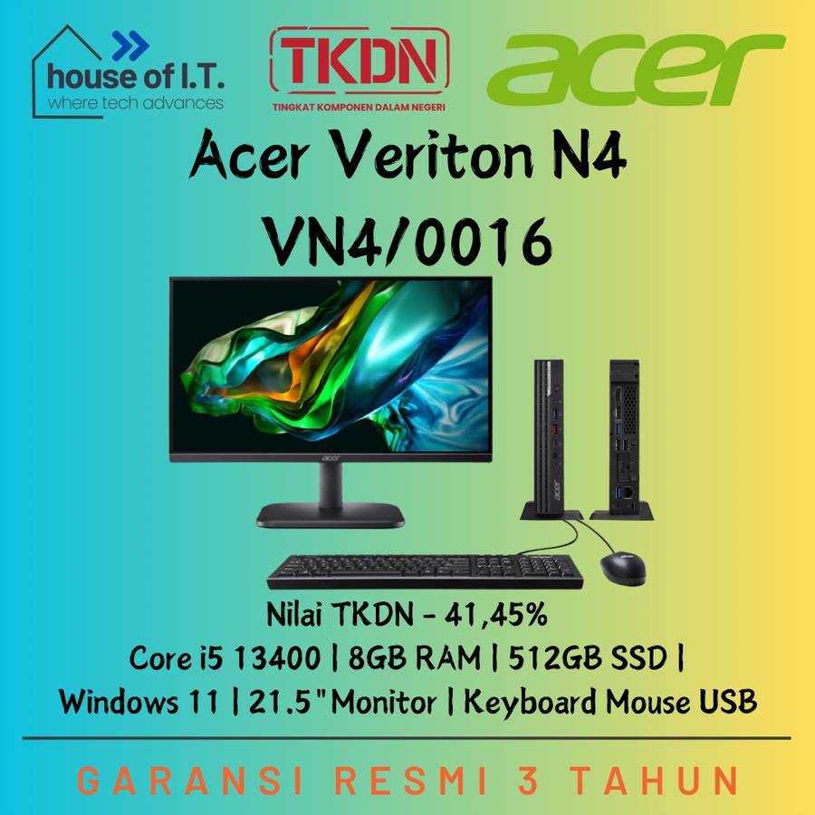 Jual Mini PC TKDN ACER DESKTOP PC VERITON N4 VN4/0016 i5 13400 8GB 512GB Windows 11 21.5"MONITOR ...