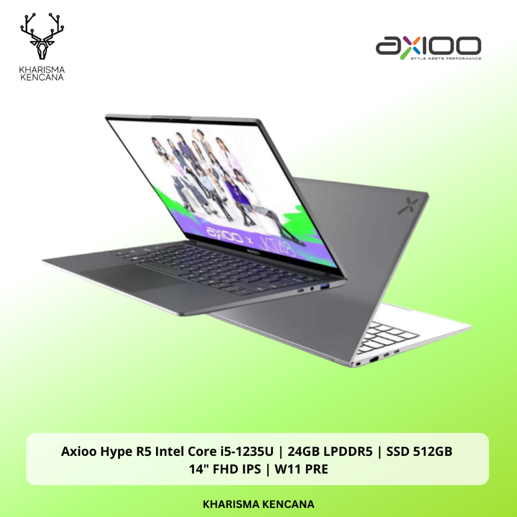 Jual Axioo Hype R5 Intel Core i5-1235U 24GB LPDDR5 SSD 512GB 14″ FHD ...