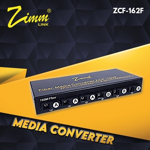 Jual ZIMMLINK HTB Media Converter ZCF-162F Fiber Optik 6FO to 2LAN ...