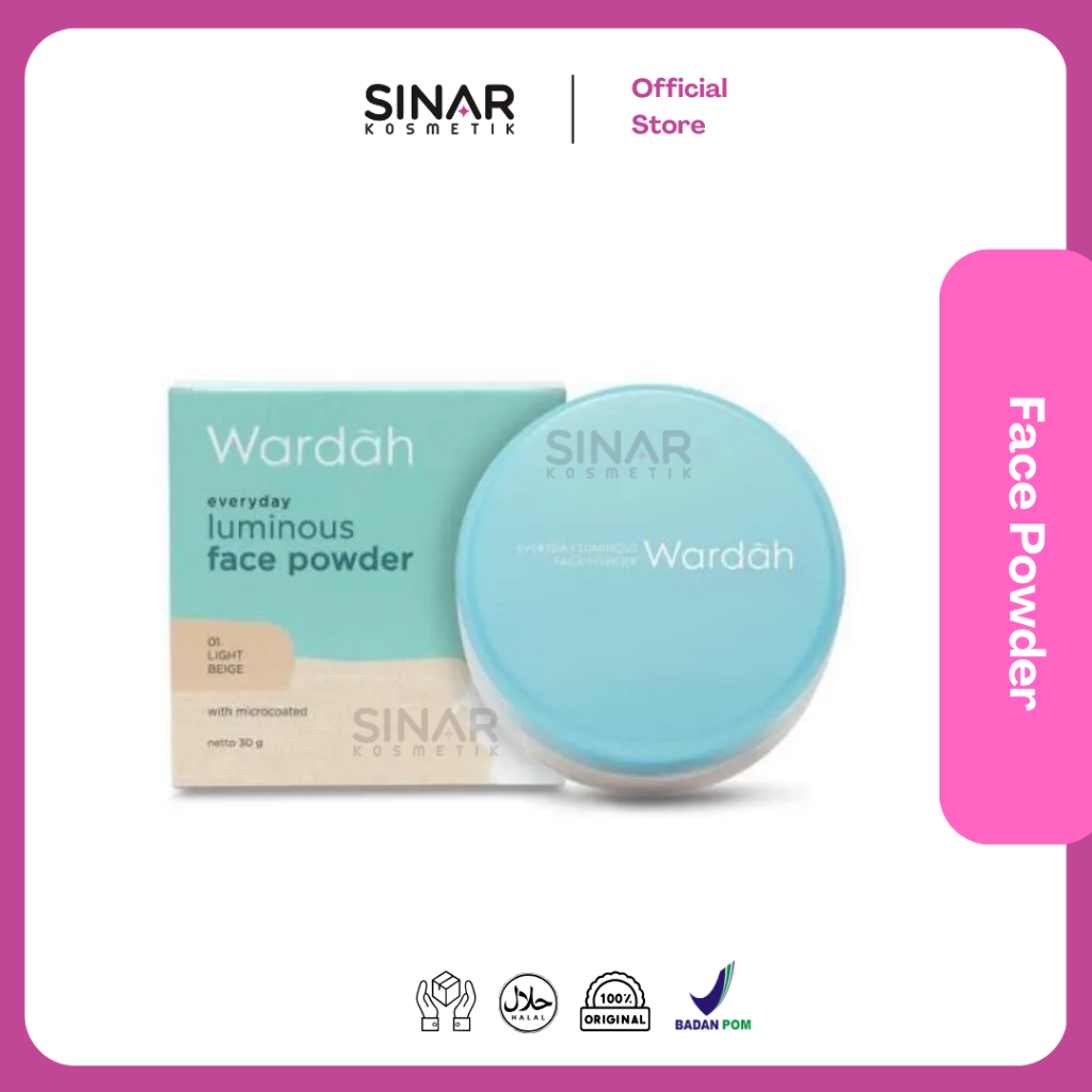 Jual Wardah Everyday Luminous Face Powder 30Gr / Wardah Bedak Tabur ...