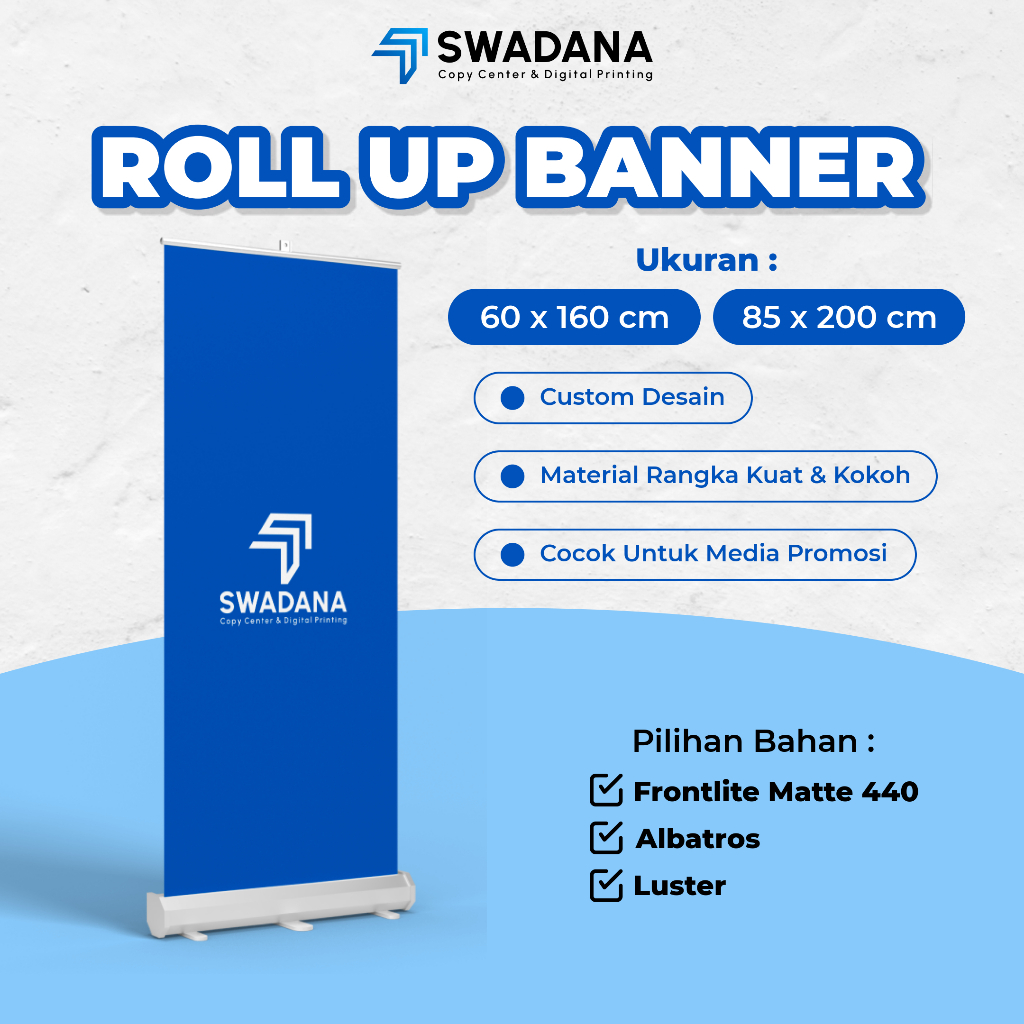 Jual Cetak Roll Up Banner [ Satu Set Dengan Rangka ] | Shopee Indonesia