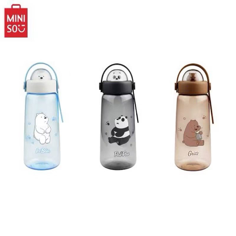 Jual MINISO We Bare Bears Collection Plastic Cool Water Botol Minum We ...