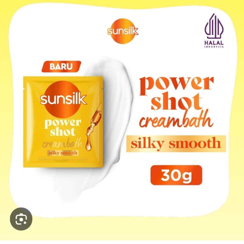 Jual Sunsilk shampoo conditioner kuning PowerShot creambath 30g ...
