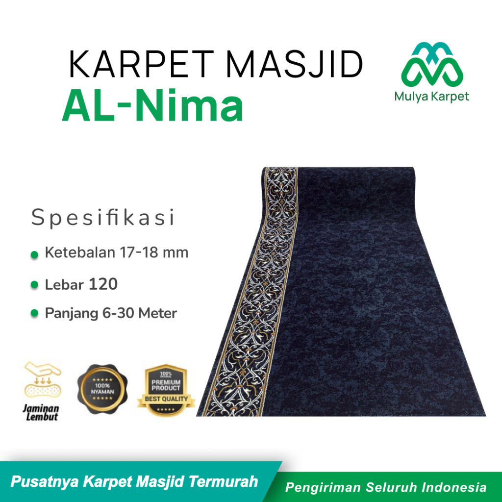 Jual Karpet Masjid Motif Baru AL-NIMA Tebal 17-18 mm | Shopee Indonesia