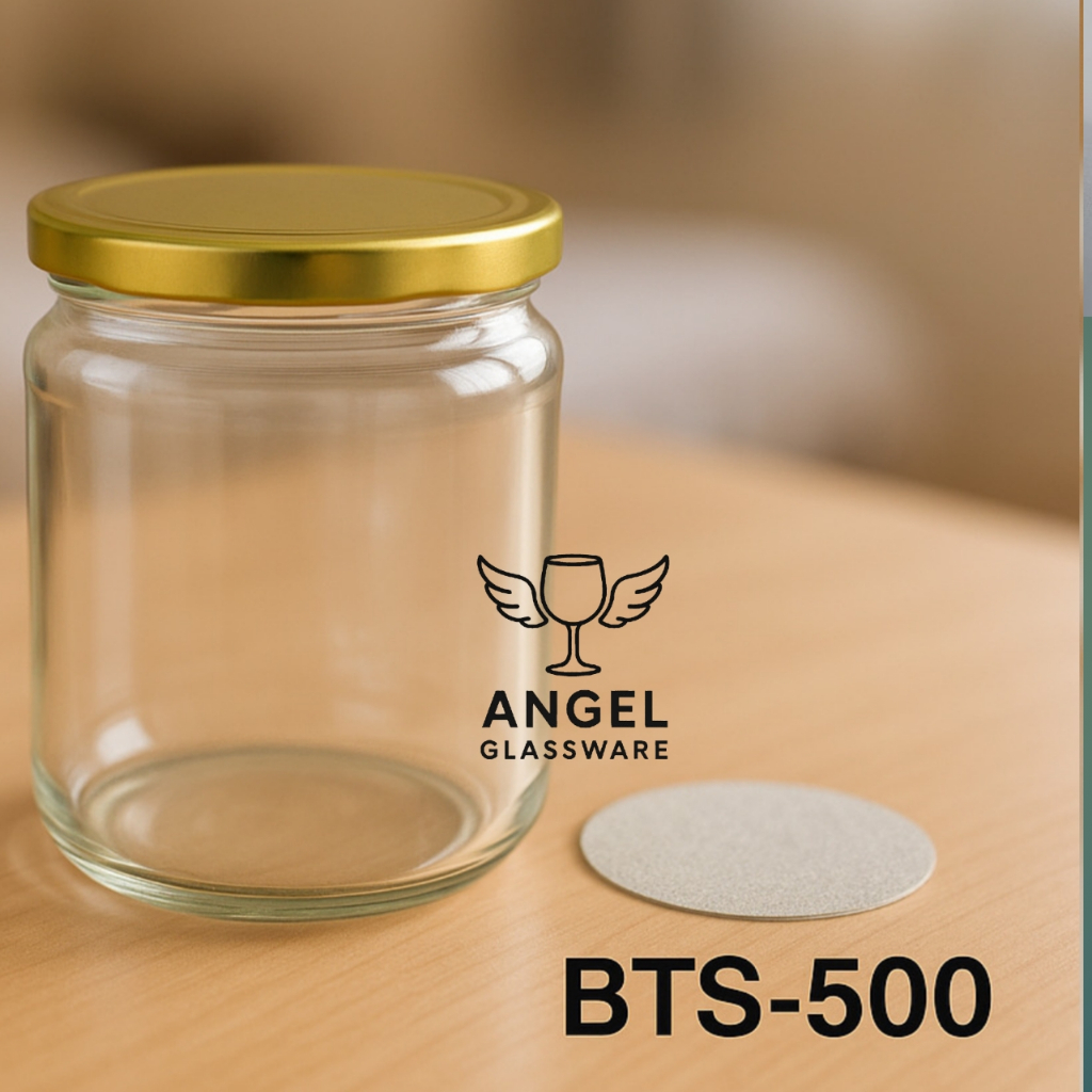 Jual / 10 pcs 500ml Botol jar silinder kaca 500 ml BARU + tutup seng ...