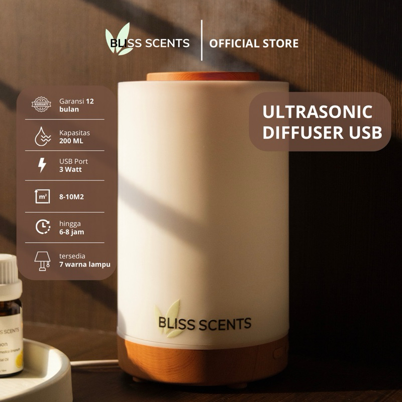 Jual BLISS SCENTS Diffuser Aromaterapi Ultrasonic USB | Shopee Indonesia