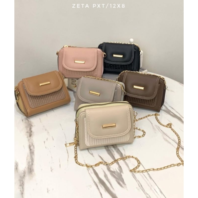 Jual TAS DOMPET SELEMPANG LIPAT WANITA DEBBY ZETA BANYAK RUANG/ DOMPET ...