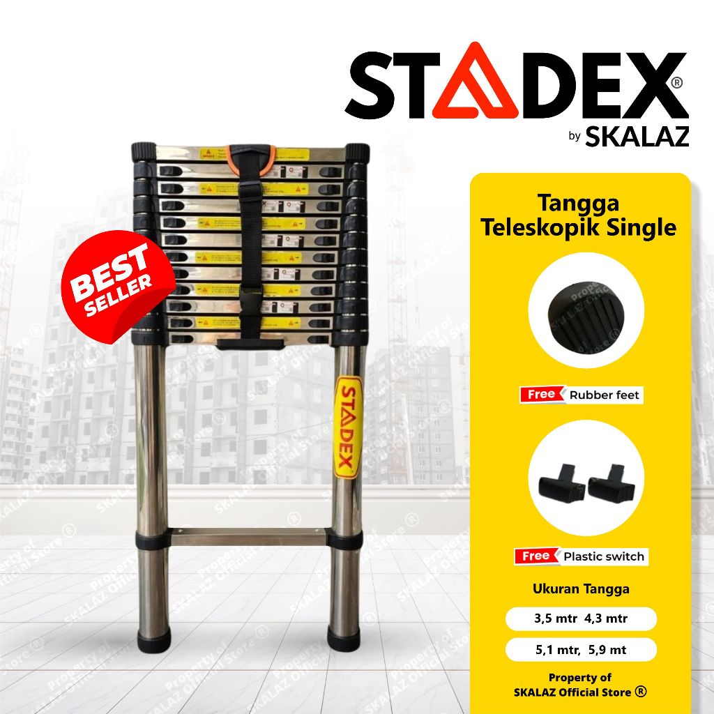 Jual Stadex Tangga Teleskopik 4,3 m Single | Shopee Indonesia