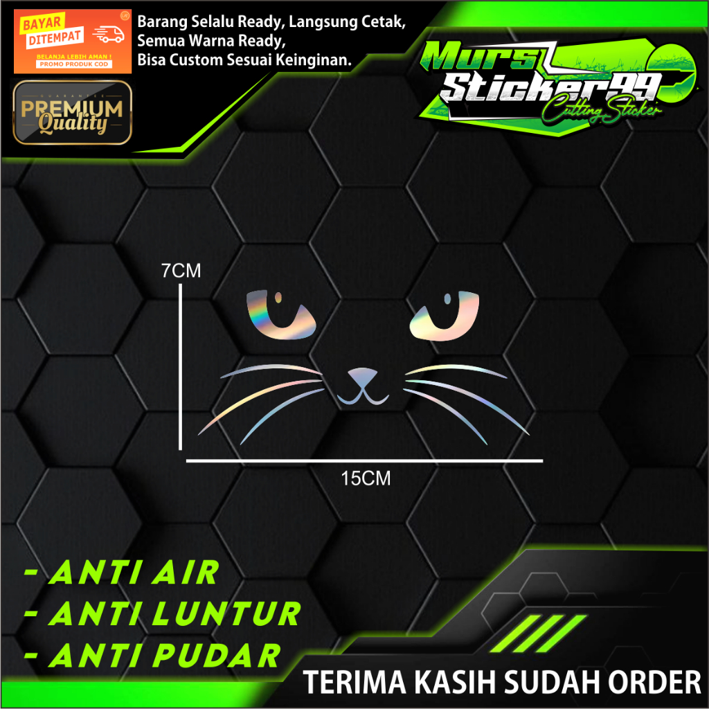 Jual Sticker Cutting MUKA KUCING LIAR BAR BAR Cocok Untuk Motor Dan ...