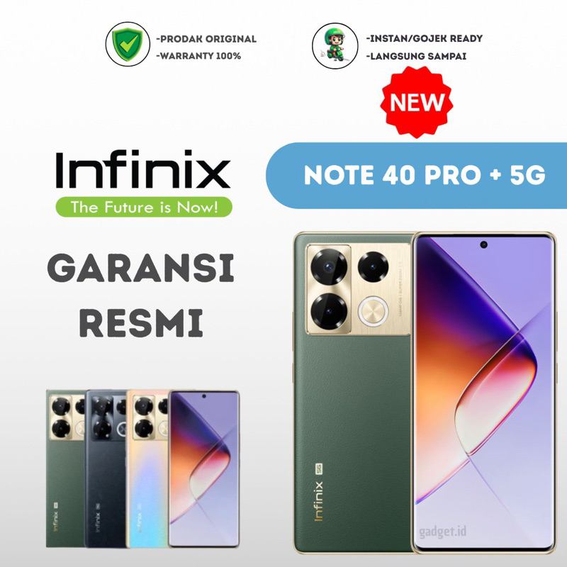 Jual Infinix Note 40 Pro Plus+5G 12GB+ 256GB Dimensity 7020 5G Charger 100W 108 Mega pixels 4600 ...