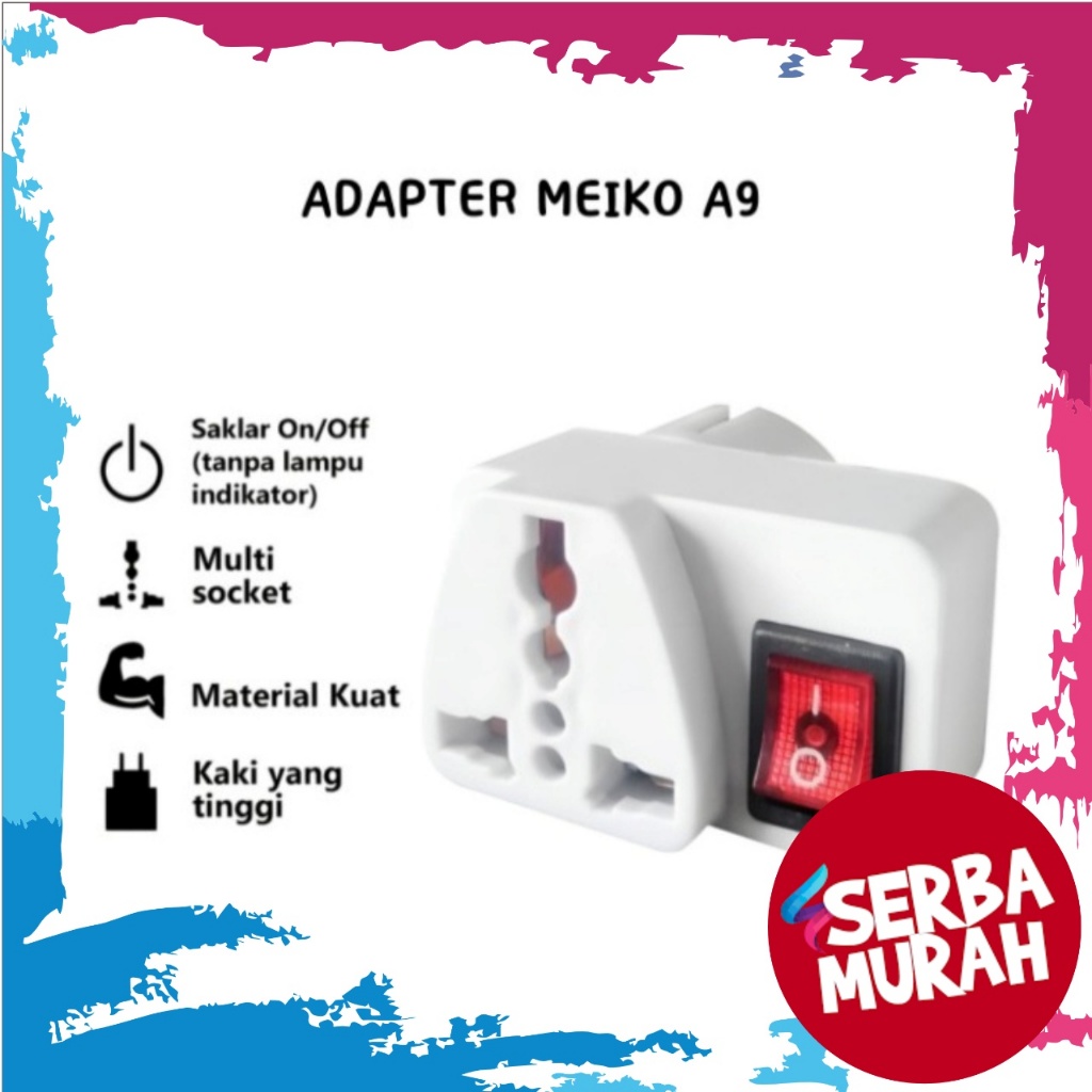 Jual Meiko Over Steker Multi + Saklar A9 | Shopee Indonesia