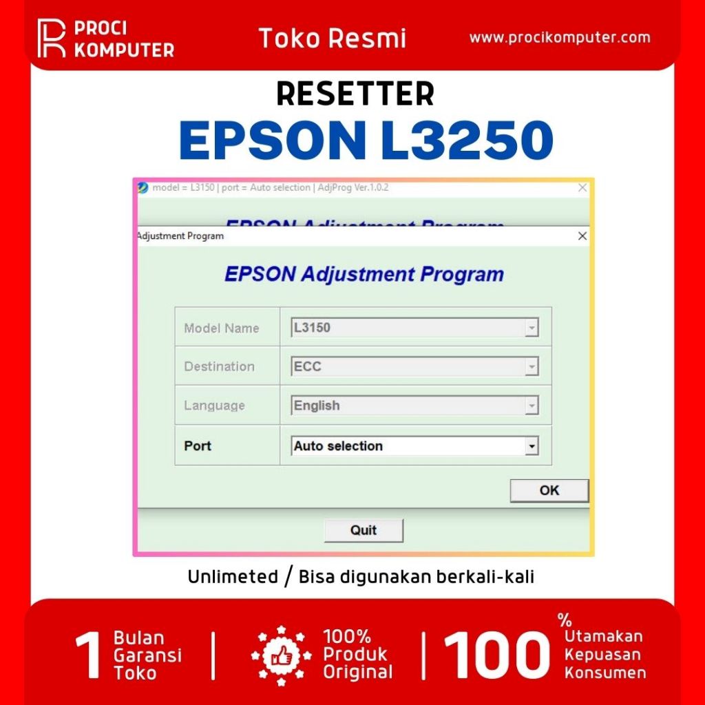 Jual Resetter Epson L5290 Full Version + Tutorial Penggunaan | Shopee ...