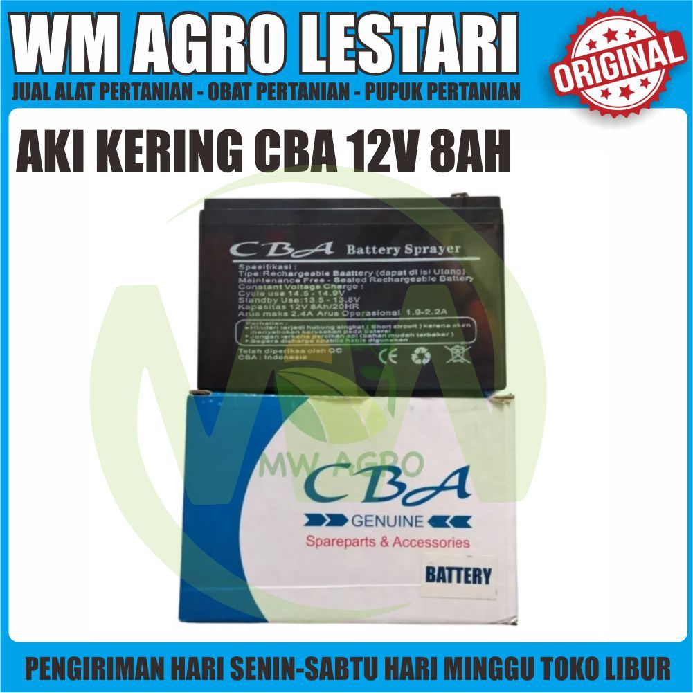 Jual Aki kering Tangki Elektrik CBA 12V 8AH Original Accu Baterai Electric Battery Knapsack ...