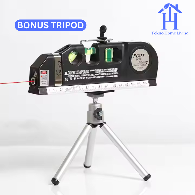 Jual FIXTA Laser Level Pro 3 Penggaris Laser 250cm Waterpass (Free ...