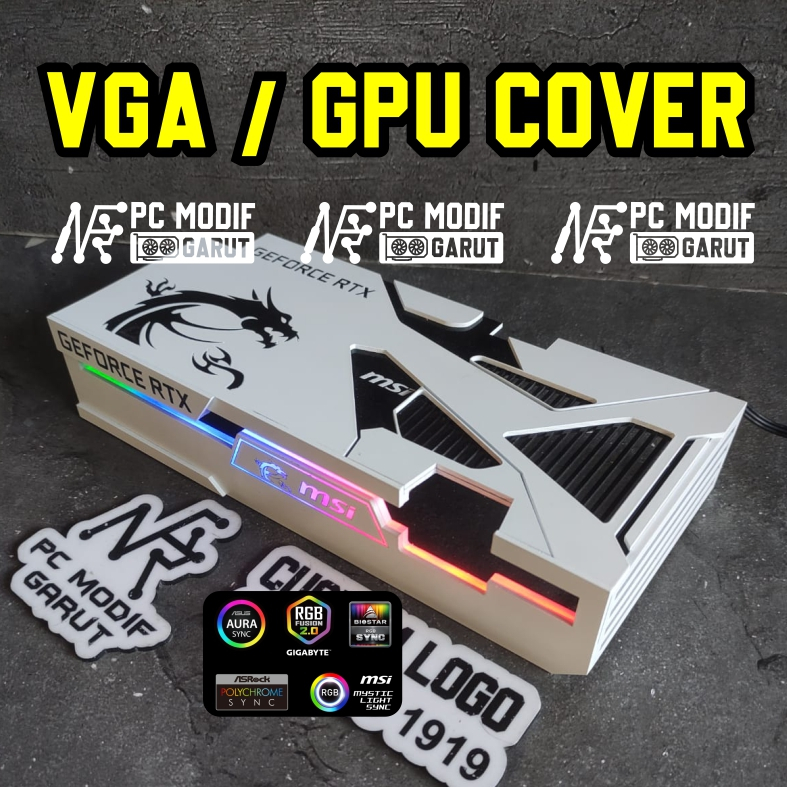 Jual COVER GPU COVER VGA MSI EDITION CUSTOM LOGO LED ARGB | Shopee ...