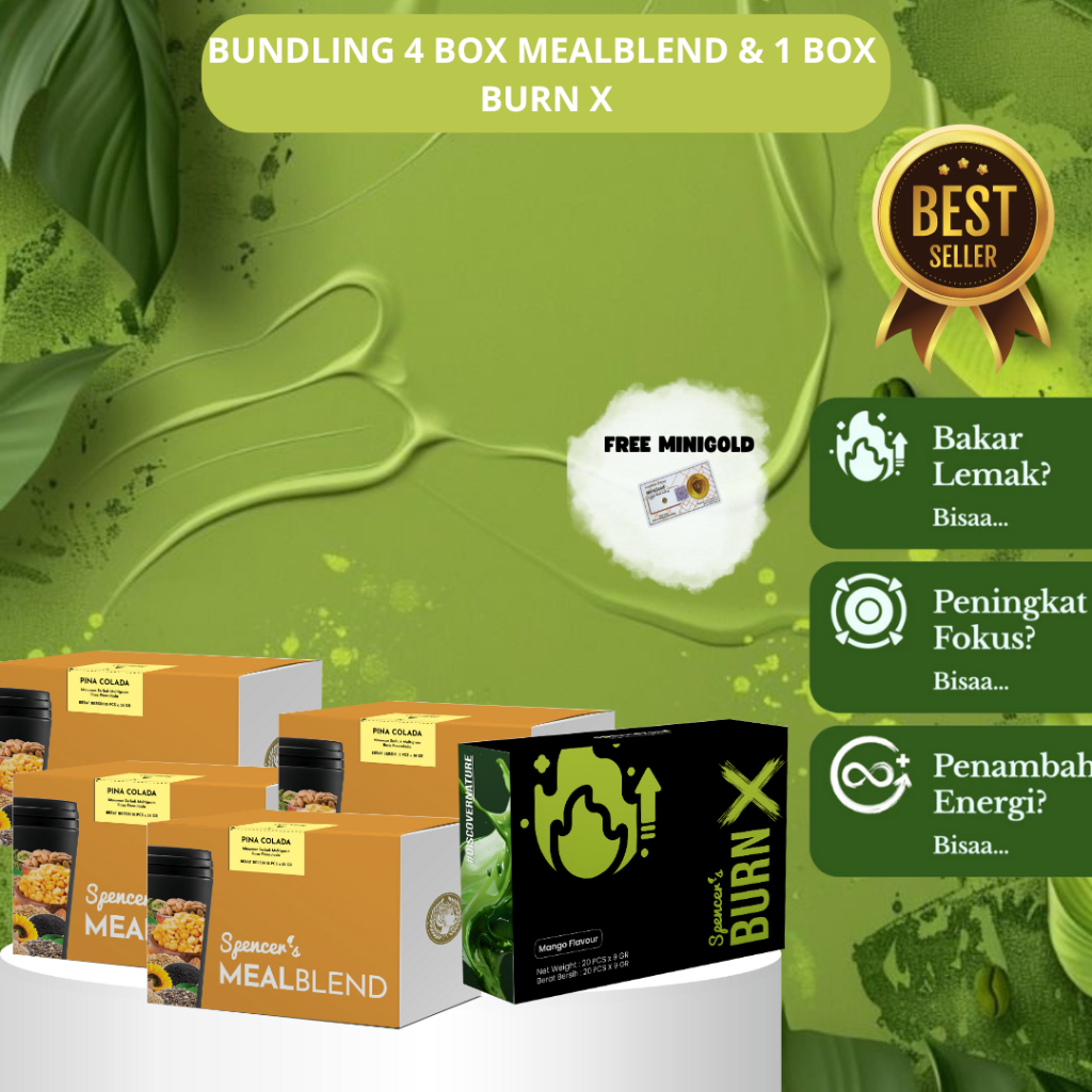 Jual PAKET Hemat 4 Box MealBlend + 1 Box Burn X - Paket Sehat untuk ...