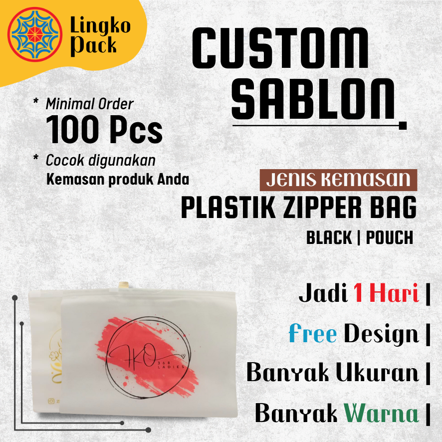 Jual (CUSTOM SABLON) Zipper Landscape ALL VARIAN + Custom Sablon Logo ...